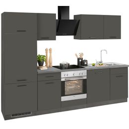 Wiho-Küchen wiho Küchen Küchenzeile Esbo, ohne E-Geräte, Breite 280 cm, grau