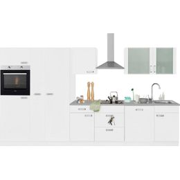 Wiho-Küchen wiho Küchen Küchenzeile Husum, ohne E-Geräte, Breite 360 cm, grau|weiß