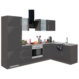 Wiho-Küchen wiho Küchen Winkelküche Cali, ohne E-Geräte, Stellbreite 280 x 170 cm, grau