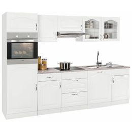 Wiho-Küchen wiho Küchen Küchenzeile Linz, ohne E-Geräte, Breite 280 cm, beige|weiß