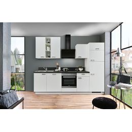 Express Küchen Express Küchen Küchenzeile Bari, mit Soft-Close-Funktion und Vollauszug, vormontiert, Breite 280 cm, weiß