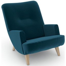 Max Winzer® Loungesessel build-a-chair Borano, im Retrolook, zum Selbstgestalten, grün