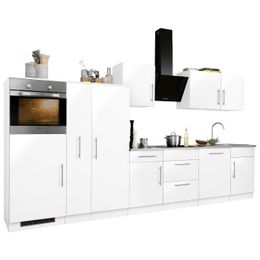 Wiho-Küchen wiho Küchen Küchenzeile Cali, ohne E-Geräte, Breite 360 cm, grau|weiß
