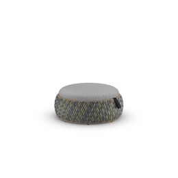 DEDON DALA Lounge Hocker Ø 96 cm inkl. Sitzkissen Ubud/Natura Ash Aluminium/DEDON-Faser