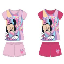 Disney Minnie Mouse Schlafanzug Minnie Mickey Maus Sommer Set Shorty Pyjama kurz T