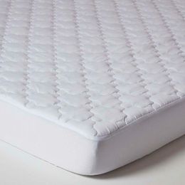 Homescapes Flauschiger Matratzenschoner 150 x 200 cm, großzügig gefüllt - Weiß