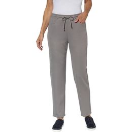 Damen Schlupfhose in Ripp-Qualit&auml;t grau, Gr&ouml;&szlig;e 48