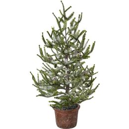 my home Künstlicher Weihnachtsbaum Weihnachtsdeko, künstlicher Christbaum, Tannenbaum, Fichte mit Schnee, grün|weiß