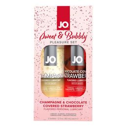 System Jo - Sweet & Bubbly Set Champagner & schokoladenüberzogene Erdbeere