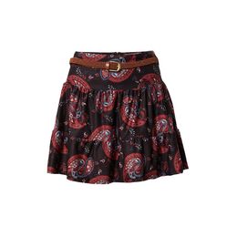 KOTON Rock Damen Größe 38 azur / blutrot / schwarz / weiß