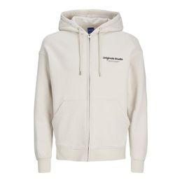 Jack & Jones Jack & Jones Zip-Up Hoodie 'Vesterbro' male Beige size XL