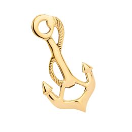 NKlaus Flaschenöffner Maritim Flaschenöffner Anker 12,5x7cm aus Messing gold Kapselheber Bie (Flaschenöffner, Lieferumfang: 1 Stück)