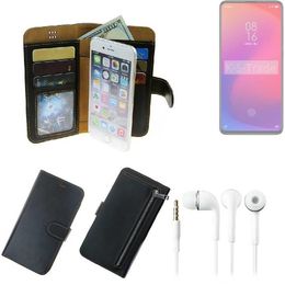 K-S-Trade Handyhülle für Xiaomi Mi 9T Pro, TOP SET Handy Hülle Schutz Hülle schwarz aus Kunstleder +