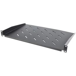 Intellinet Netzwerkschrank 19" Fachboden Frontmontage, 1 HE 300 mm Tief perforiert schwarz