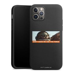 DeinDesign Handyhülle Star Wars The Child Statement transparent, Apple iPhone 12 Pro Silikon Hülle Premium Case Handy Schutzhülle, schwarz