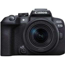 Canon EOS R10 + RF-S 18-150mm F3.5-6.3 IS STM Systemkamera (RF-S 18-150mm F3.5-6.3 IS STM, 24,2 MP, Bluetooth, WLAN), schwarz