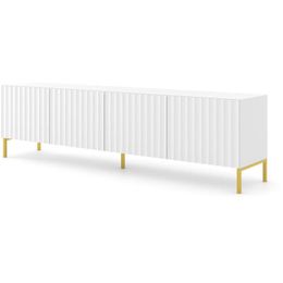 Bim Furniture - TV-Schrank wave 200 cm 4D mattes weiß