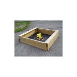 Sandkasten XXL Bär Bohlen aus Kiefernholz 60 mm imprägniert Sandkiste Buddelkiste Sandbox-180 x 180 cm