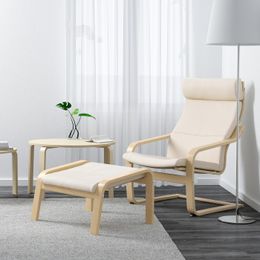 IKEA POÄNG Sessel und Hocker