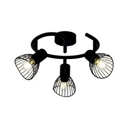 Brilliant Lampe Elhi Spotspirale 3flg schwarz 3x D45, E14, 40W, geeignet für Tropfenlampen (nicht enthalten) Köpfe schwenkbar