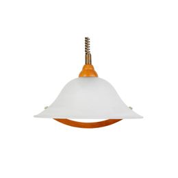 Brilliant Lampe Torbole Pendelleuchte 36cm Rollizug buche/messing/weiß 1x A60, E27, 60W, geeignet für Normallampen (nicht enthalten) Höhenverstellbar durch Rollizug