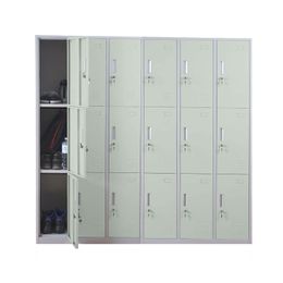 MCW Schlie&szlig;fach Preston T829, Schlie&szlig;fachschrank Wertfachschrank Spind, Metall 18 F&auml;cher ~ gr&uuml;n