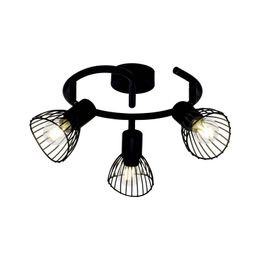 Brilliant Lampe Elhi Spotspirale 3flg schwarz 3x D45, E14, 40W, geeignet f&uuml;r Tropfenlampen (nicht enthalten) K&ouml;pfe schwenkbar