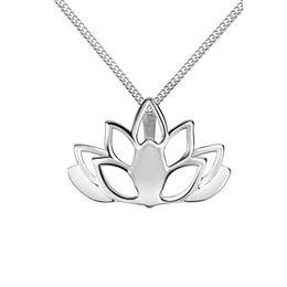 JEVELION Kettenanhänger KETTE MIT Anhänger Lotusblume 925 Sterlingsilber (Design Anhänger