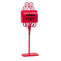 Hobbyfun Dekofigur Mini Mail-Box/Briefkasten ca. 11 cm rot