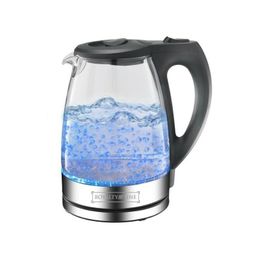 Meditrade GmbH Trade Shop Traesio - elektrischer glas-wasserkocher 1,7LT 2200W heisswasser kabellos mit blauem led licht