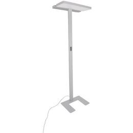 ARCCHIO Office-LED-Stehlampe Aila, silber, Tageslichtsensor - silber, weiß