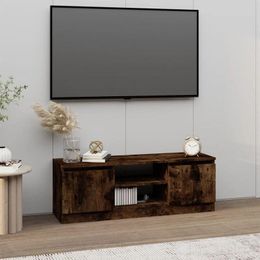 MAISONCHIC - TV-Lowboard für Wohnzimmer TV-Schrank TV-Möbel mit Tür Räuchereiche 102x30x36 cm DE94644