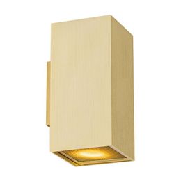 Qazqa Design-Wandleuchte Gold quadratisch 2-flammig - Sab Honey - Gold
