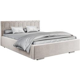 Polsterbett mit Bettkasten boxspring bett 02 - 180x200 - Creame (trinity 2)