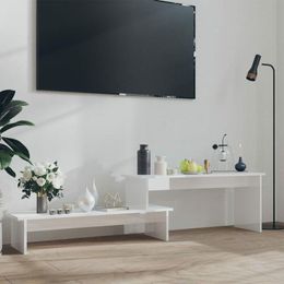 MAISONCHIC TV-Lowboard für Wohnzimmer tv Schrank TV-Möbel Hochglanz-Weiß 180x30x43 cm Holzwerkstoff DE47957