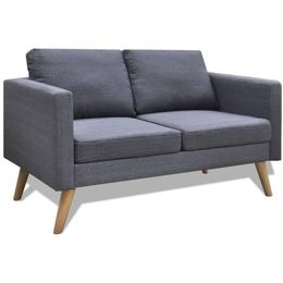 MAISONCHIC Sofa 2-Sitzer Sofa Loungesofa Couch Modern Stoff Dunkelgrau DE91734
