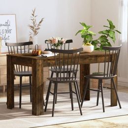 MAISONCHIC Esstisch Tisch für Wohnzimmer, Küche, Esszimmer Räuchereiche 140x74,5x76 cm Holzwerkstoff DE45065