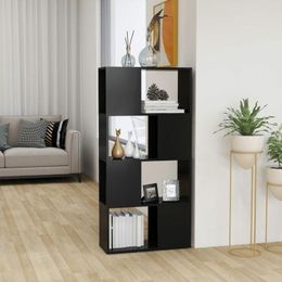 MAISONCHIC Bücherregal Küchenregal Regal für Wohnzimmer Büro und Flur Grau 60x24x124,5 cm Holzwerkstoff DE49940