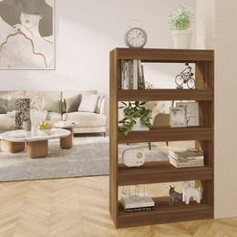 MAISONCHIC Bücherregal Küchenregal Regal für Wohnzimmer Büro und Flur Braun Eiche 80x30x135 cm Holzwerkstoff DE86891