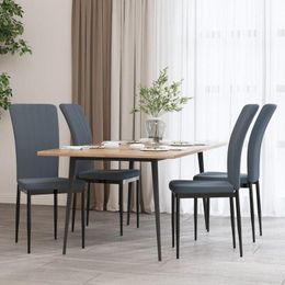 MAISONCHIC 4er Set Esszimmerstühle Wohnzimmerstühle Stühle für Esszimmer Wohnzimmer & Schlafzimmer Dunkelgrau Samt DE43565