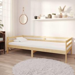 MAISONCHIC Tagesbett Einzelbett Bett für Schlafzimmer Kiefer Massivholz 90x200 cm DE50483