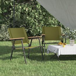 MAISONCHIC 2er Set Campingstühle Strandstühle Liegestühle für Garten, Balkon und Terrrasse Grün 54x55x78 cm Oxford-Gewebe DE96205