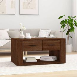 MAISONCHIC Couchtisch Wohnzimmertisch Sofatisch Braun Eichen-Optik 80x50x40 cm Holzwerkstoff DE35921