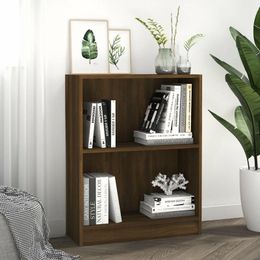 MAISONCHIC Bücherregal Küchenregal Regal für Wohnzimmer Büro und Flur Braun Eichen-Optik 60x24x74,5 cm Holzwerkstoff DE33096