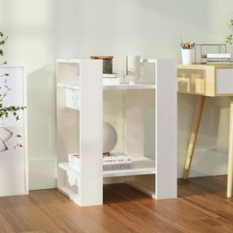 MAISONCHIC Bücherregal Küchenregal Regal für Wohnzimmer Büro und Flur Weiß 41x35x57 cm Massivholz Kiefer DE26065