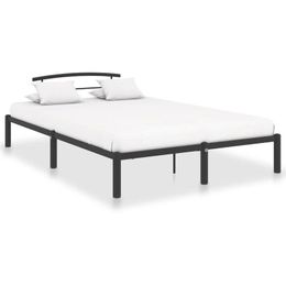 MAISONCHIC Bettgestell Doppelbett Bett für Schlafzimmer Schwarz Metall 120x200 cm DE71507