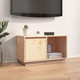 MAISONCHIC - TV-Lowboard für Wohnzimmer tv Schrank TV-Möbel 74x35x44 cm Massivholz Kiefer DE45707
