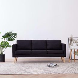 MAISONCHIC 3-Sitzer-Sofa Loungesofa Couch Modern Stoff Schwarz DE95464