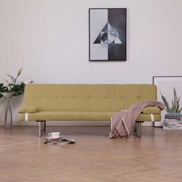 MAISONCHIC Schlafsofa Bettsofa Loungesofa mit zwei Kissen Grün Polyester DE16000
