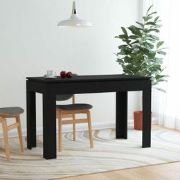 MAISONCHIC Esstisch Tisch für Wohnzimmer, Küche, Esszimmer Schwarz 120x60x76 cm Holzwerkstoff DE40607